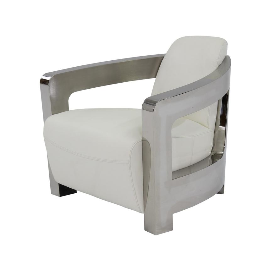 Aviator White Leather Accent Chair | El Dorado Furniture