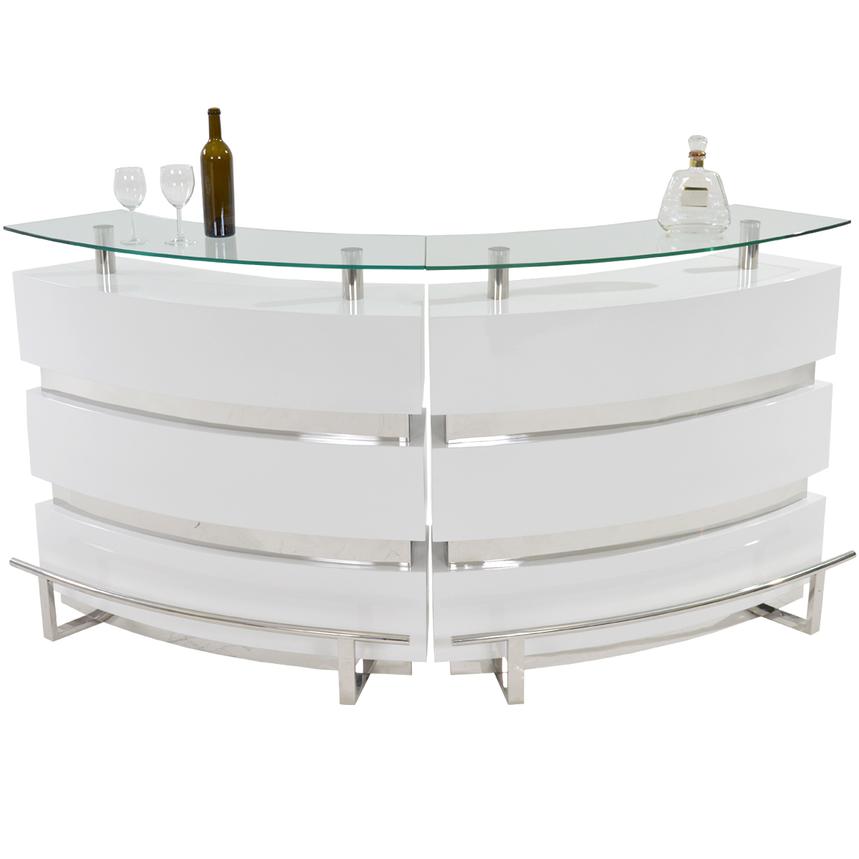 Xenia White Double Bar | El Dorado Furniture