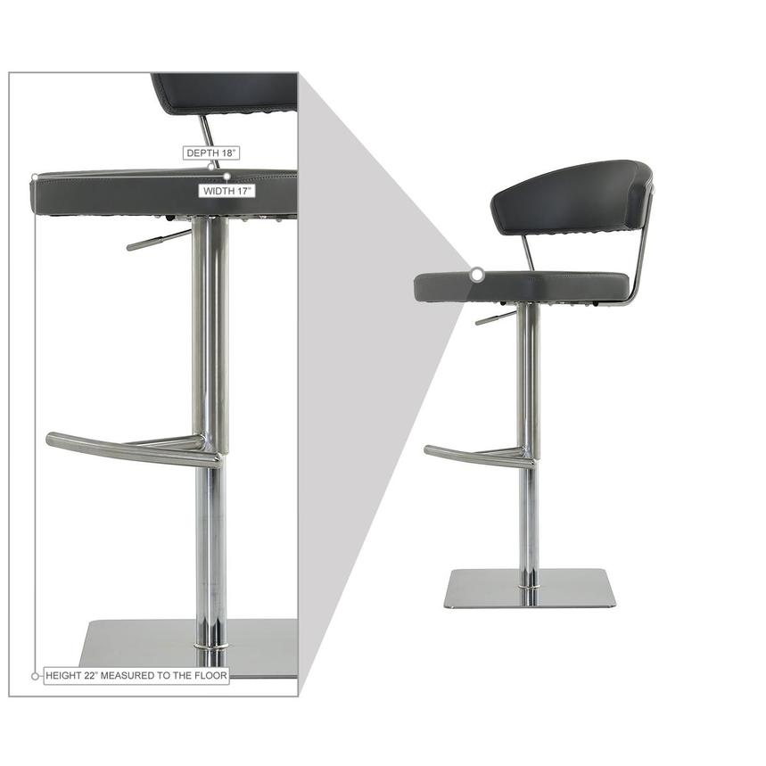 Bold Gray Adjustable Stool | El Dorado Furniture