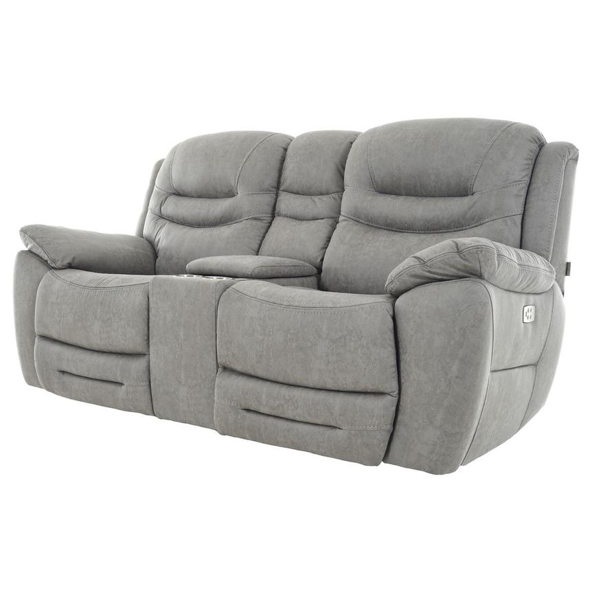 Dan Gray Power Reclining Sofa w Console