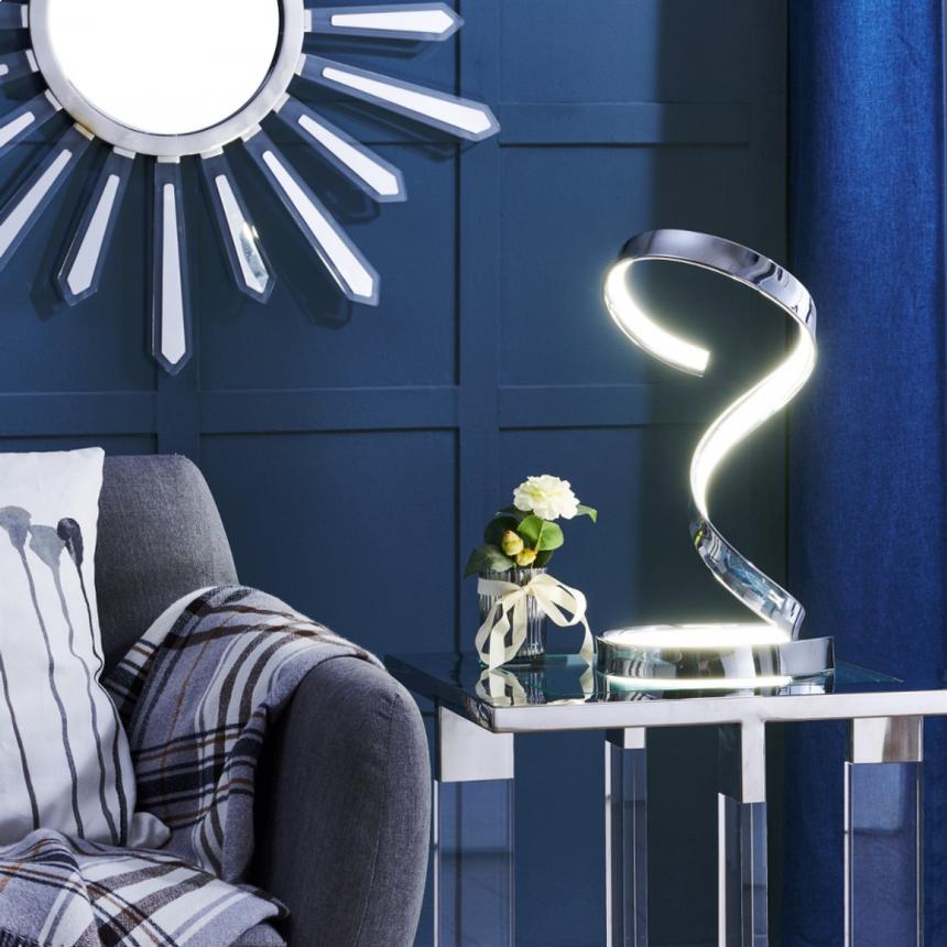 Twist Silver Table Lamp | El Dorado Furniture