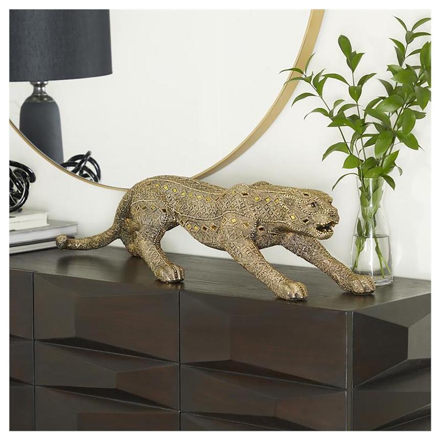 Golden Leopard Sculpture | El Dorado Furniture