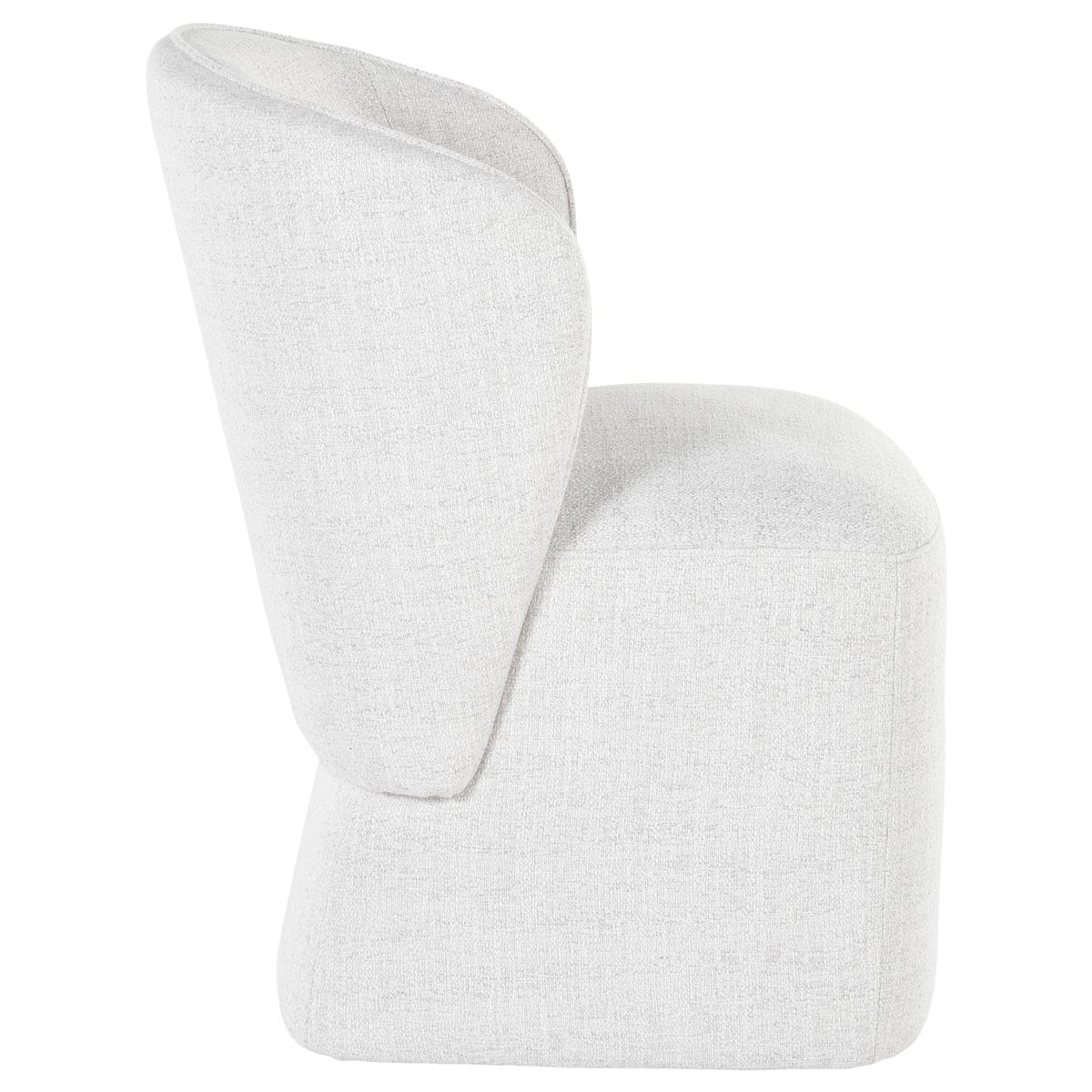 Lottie Ivory Side Chair w/Casters | El Dorado Furniture