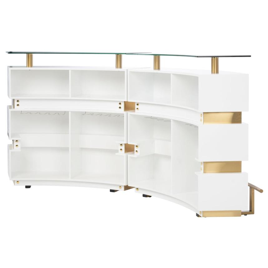 Xenia White/Gold Double Bar | El Dorado Furniture