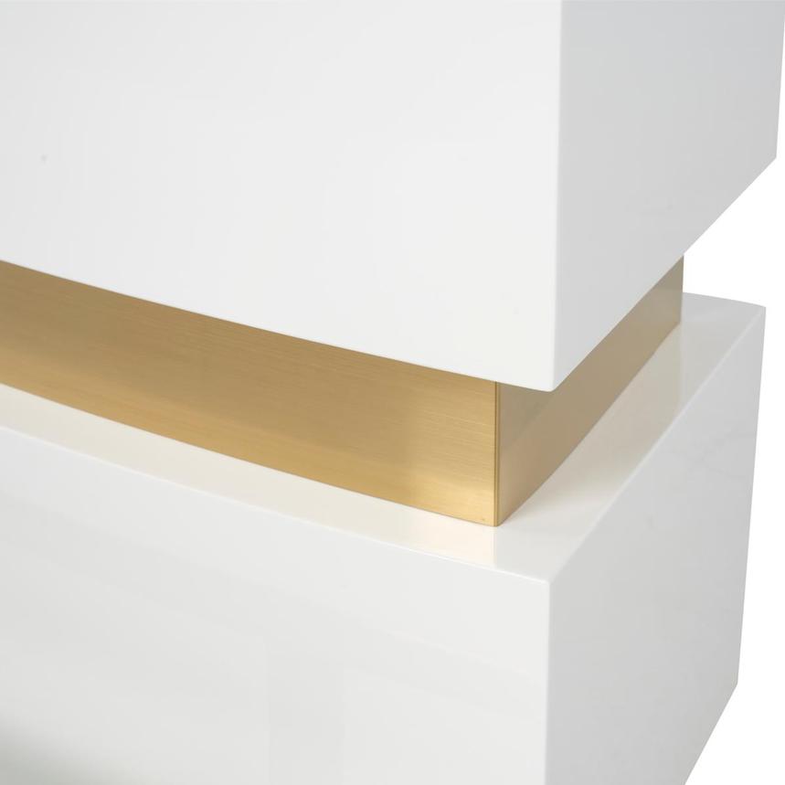 Xenia White/Gold Double Bar | El Dorado Furniture