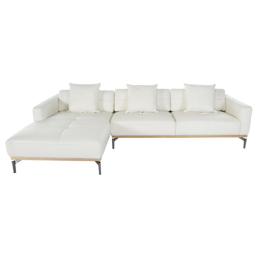 white leather corner settee